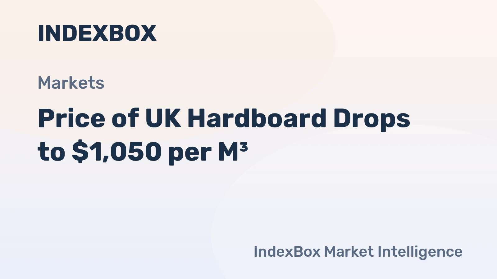 Price of UK Hardboard Drops to $1,050 per M³
