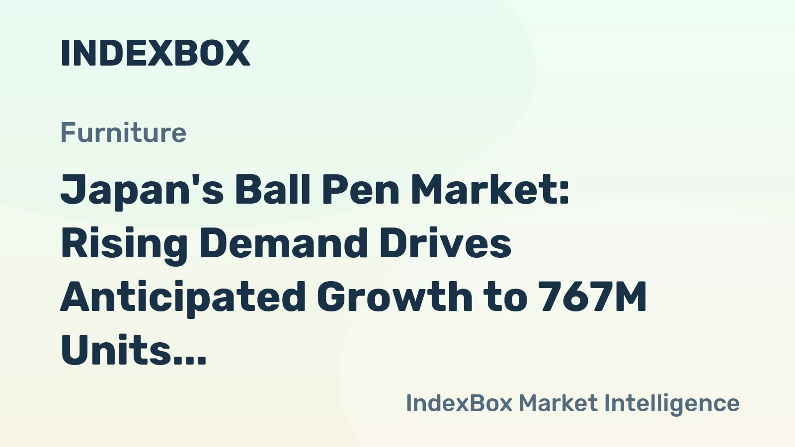 Japan's Ball Pen Market: Rising Demand Drives Anticipated Growth to 767M Units by 2035