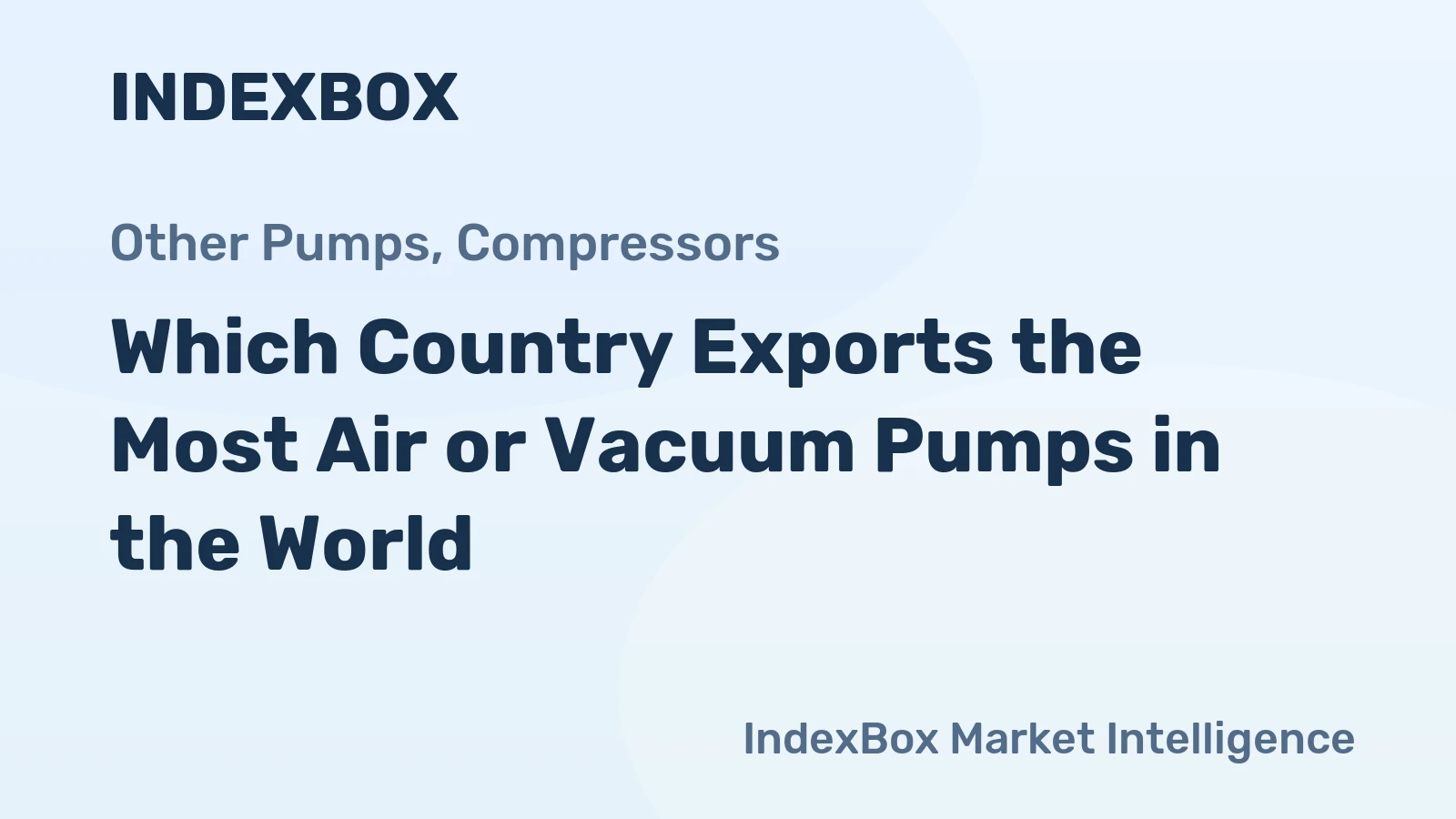 Which Country Exports the Most Air or Vacuum Pumps in the World?