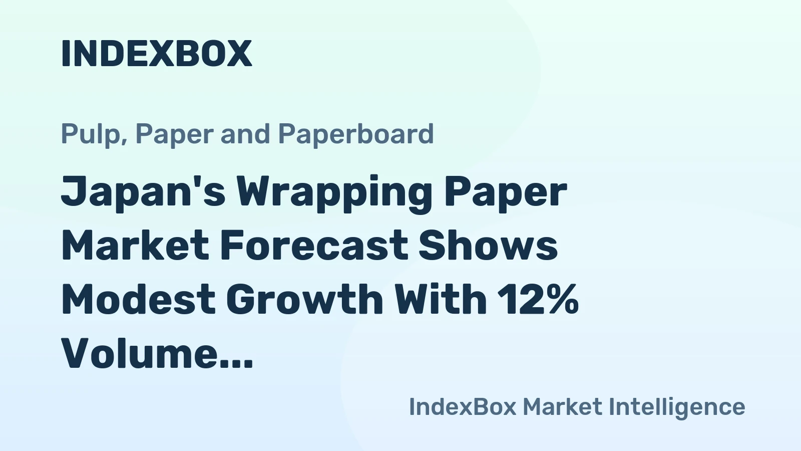 Japan's Wrapping Paper Market Forecast Shows Modest Growth With 12% Volume CAGR Through 2035