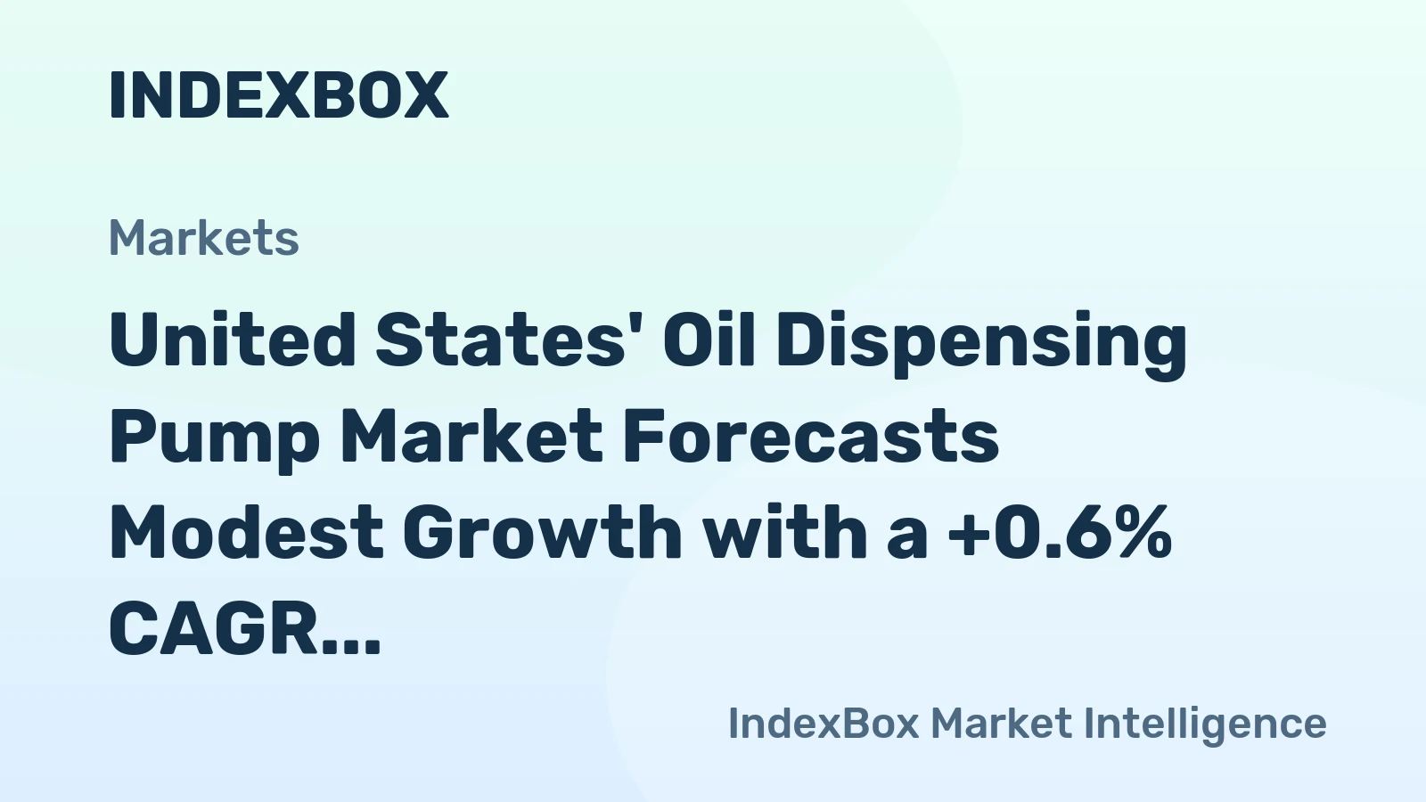 United States' Oil Dispensing Pump Market Forecasts Modest Growth with a +0.6% CAGR in Value