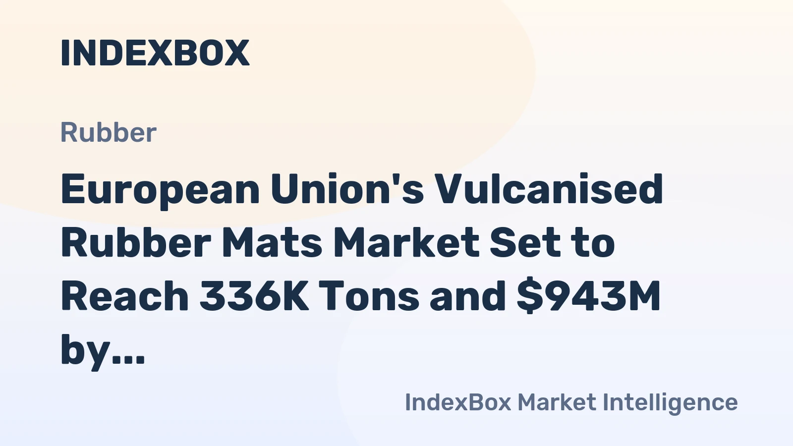 European Union's Vulcanised Rubber Mats Market Set to Reach 336K Tons and $943M by 2035