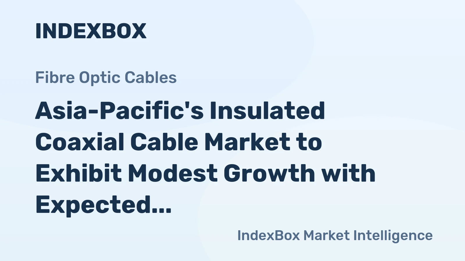 Asia-Pacific's Insulated Coaxial Cable Market to Exhibit Modest Growth with Expected CAGR of +0.6% from 2024 to 2035