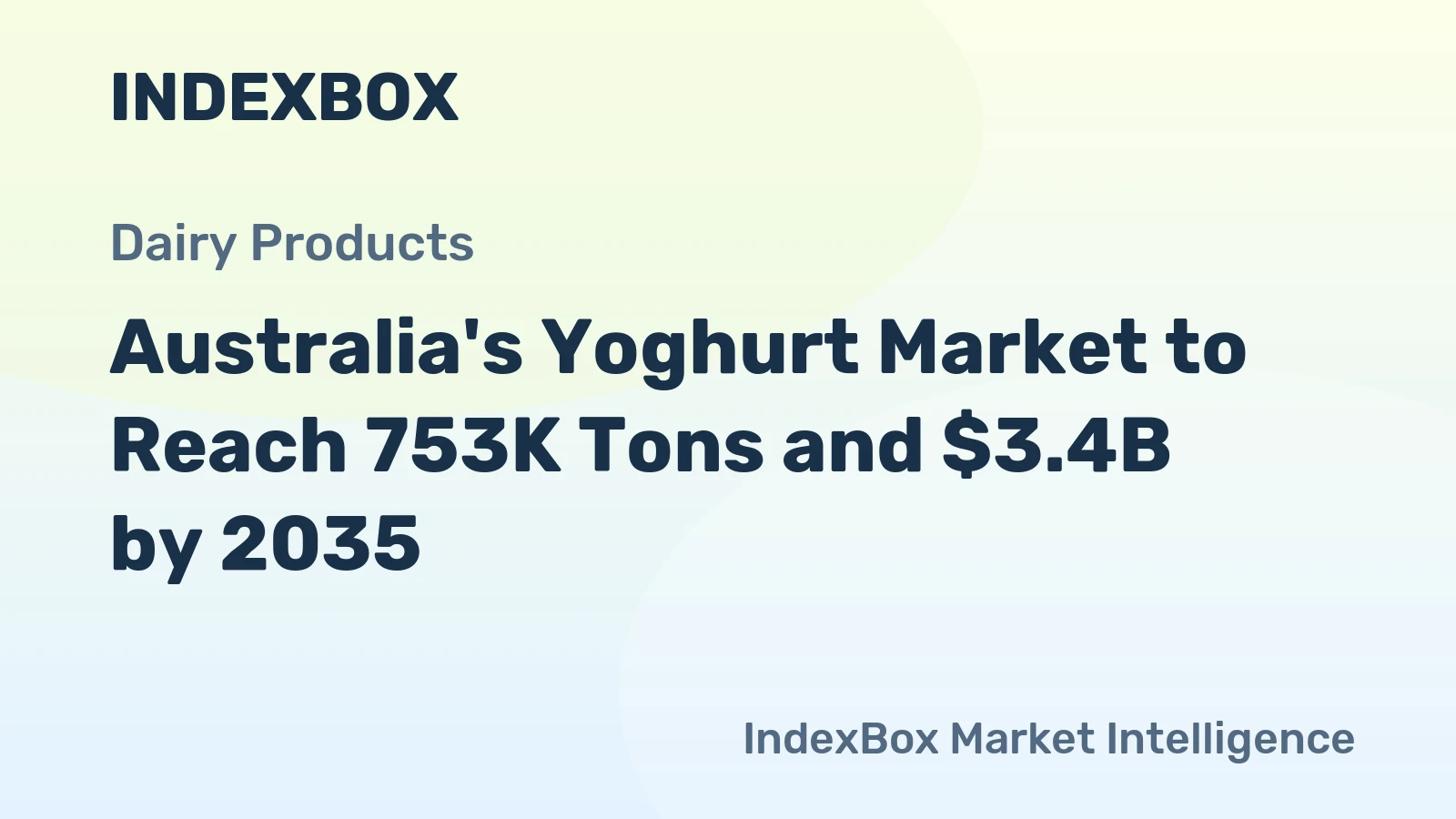 Australia's Yoghurt Market to Reach 753K Tons and $3.4B by 2035