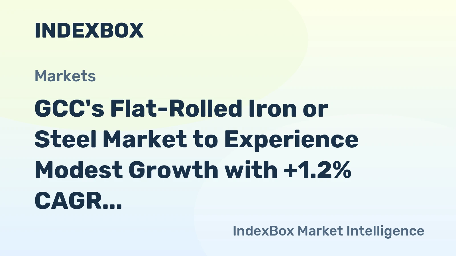 GCC's Flat-Rolled Iron or Steel Market to Experience Modest Growth with +1.2% CAGR Through 2035