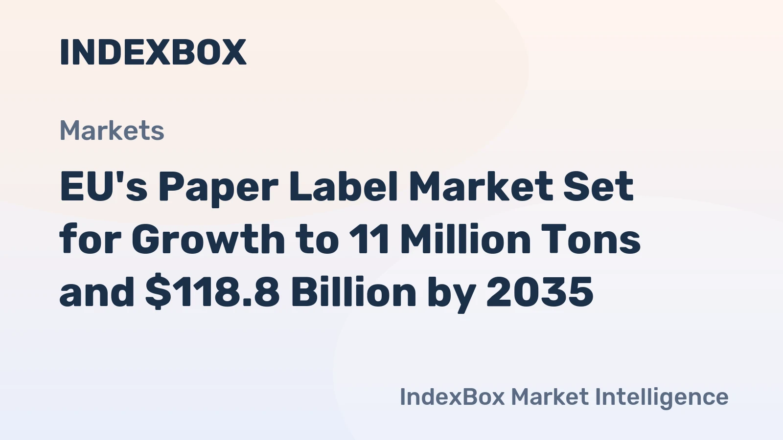 EU's Paper Label Market Set for Growth to 11 Million Tons and $118.8 Billion by 2035