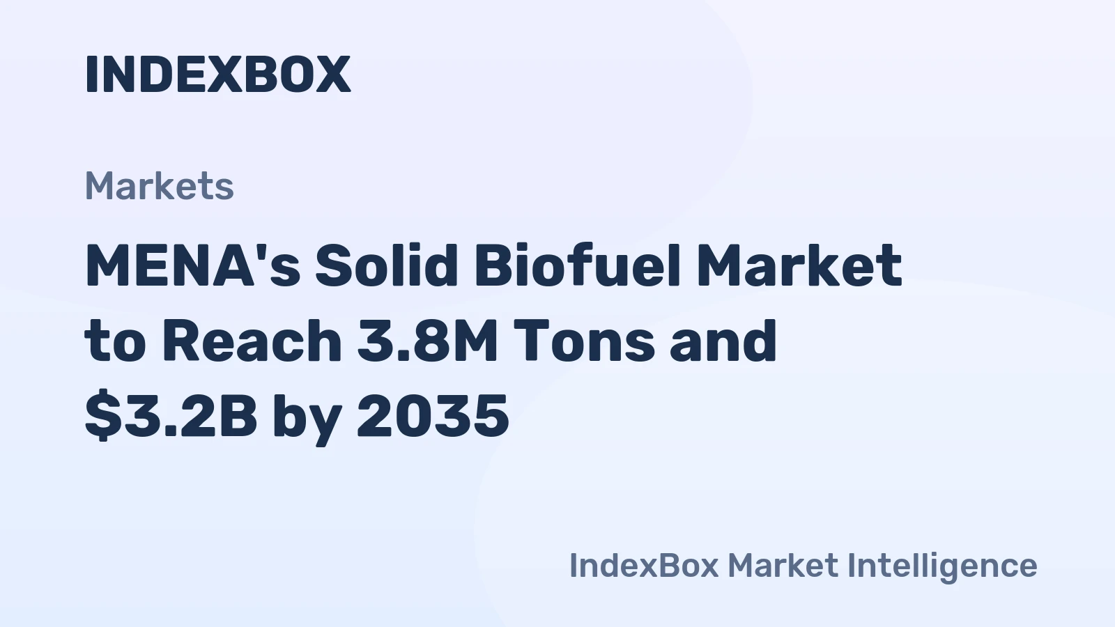 MENA's Solid Biofuel Market to Reach 3.8M Tons and $3.2B by 2035