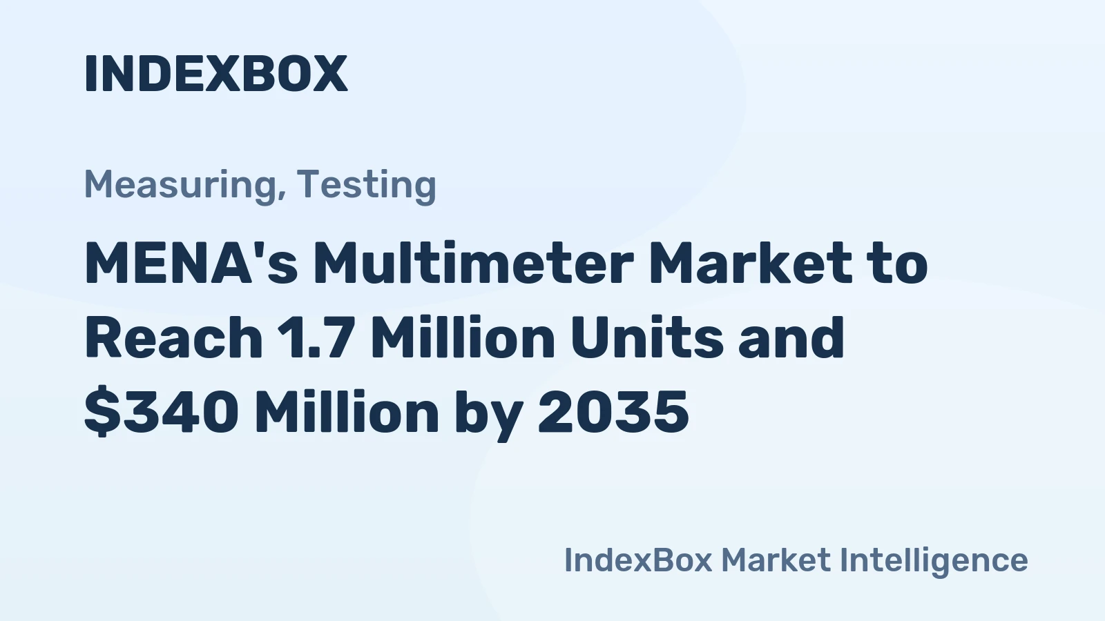 MENA's Multimeter Market to Reach 1.7 Million Units and $340 Million by 2035
