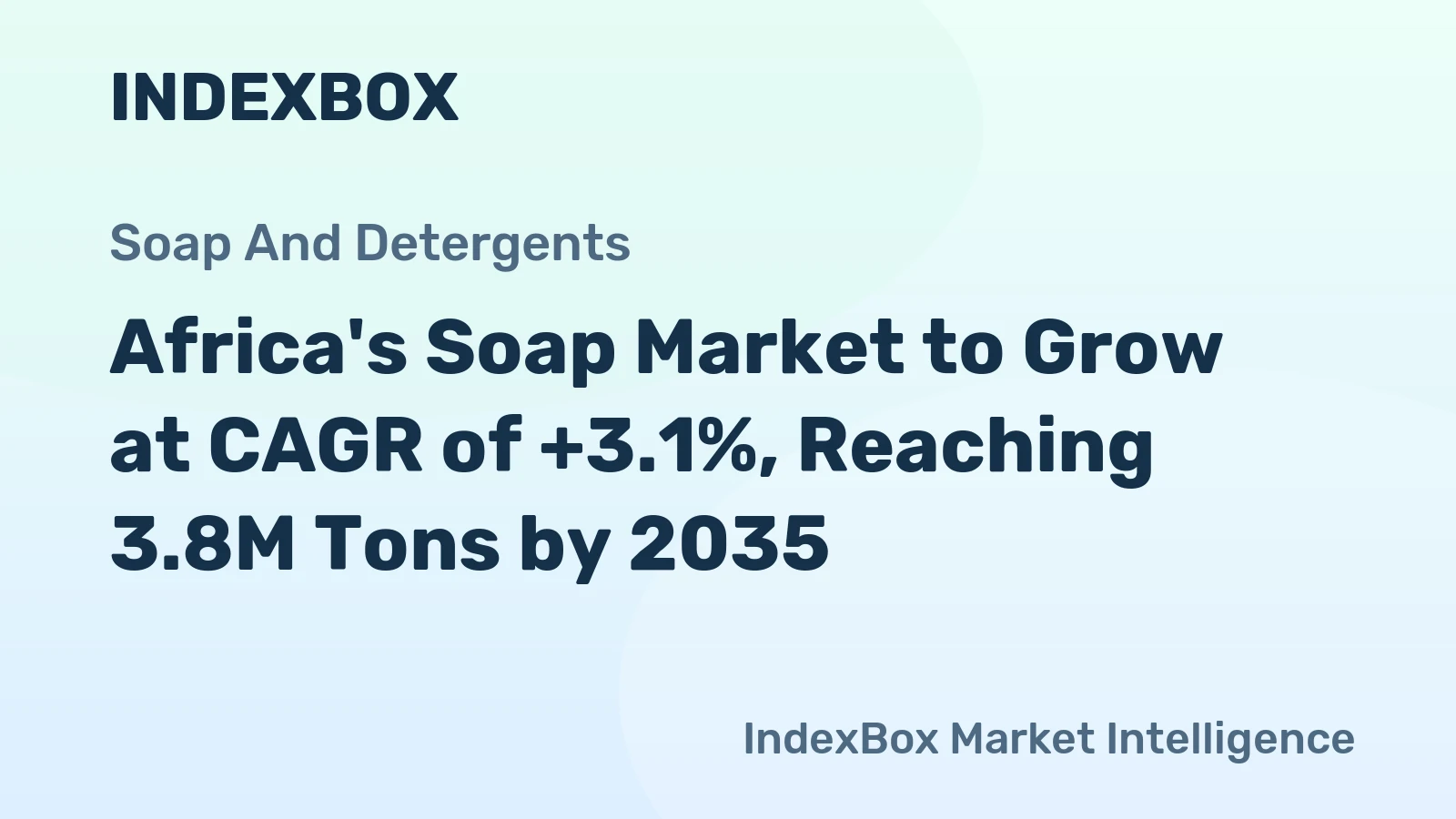 Africa's Soap Market to Grow at CAGR of +3.1%, Reaching 3.8M Tons by 2035