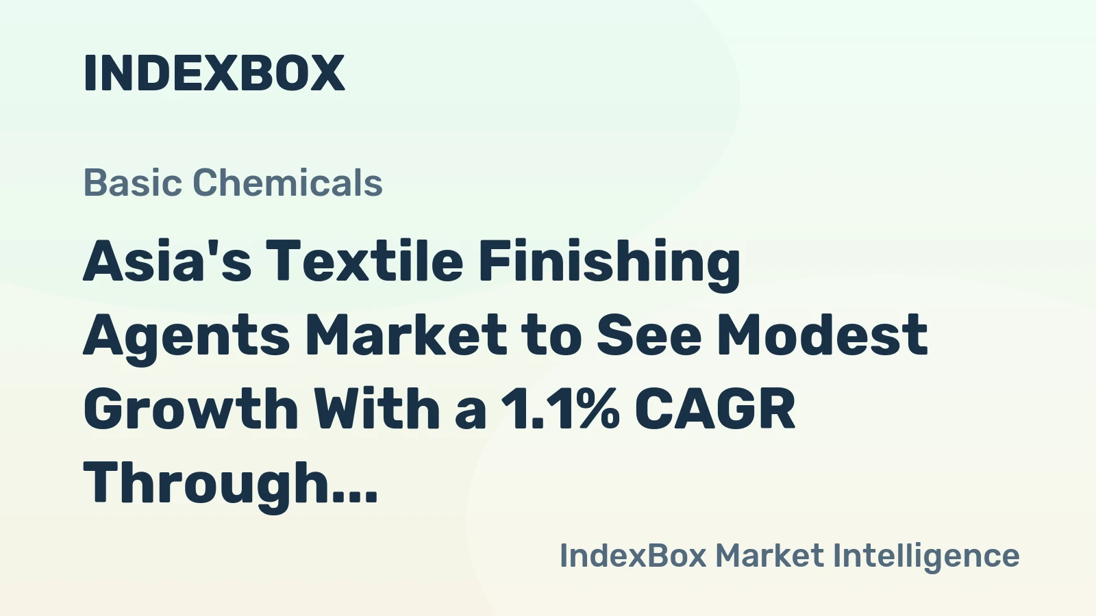 Asia's Textile Finishing Agents Market to See Modest Growth With a 1.1% CAGR Through 2035
