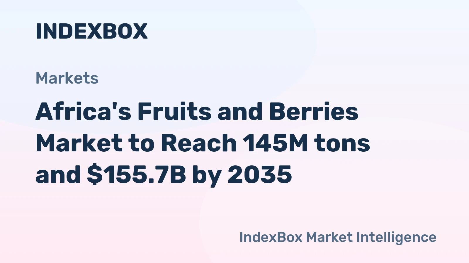 Africa's Fruits and Berries Market to Reach 145M tons and $155.7B by 2035
