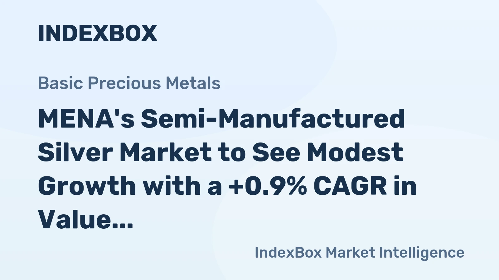 MENA's Semi-Manufactured Silver Market to See Modest Growth with a +0.9% CAGR in Value