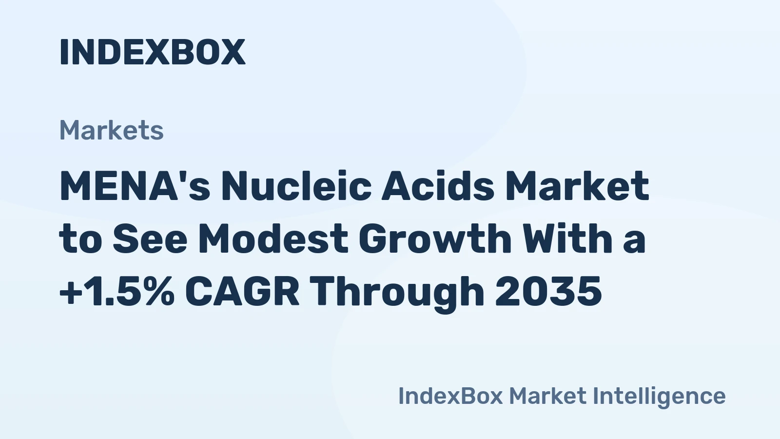 MENA's Nucleic Acids Market to See Modest Growth With a +1.5% CAGR Through 2035