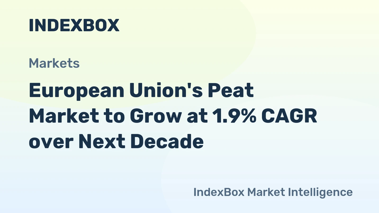 European Union's Peat Market to Grow at 1.9% CAGR over Next Decade