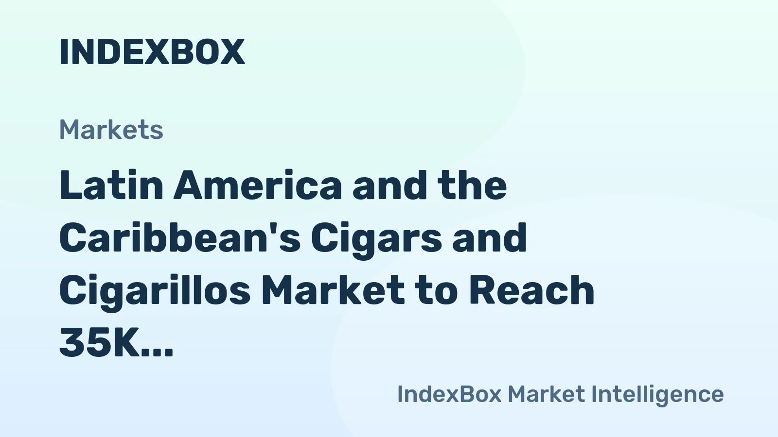 Latin America and the Caribbean's Cigars and Cigarillos Market to Reach 35K tons and $3.3B by 2035