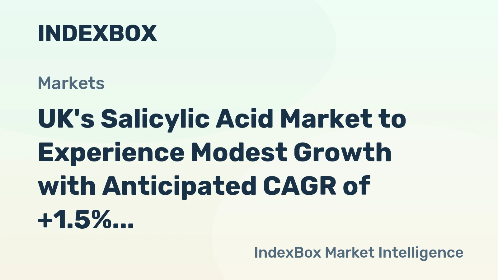 UK's Salicylic Acid Market to Experience Modest Growth with Anticipated CAGR of +1.5% by 2035