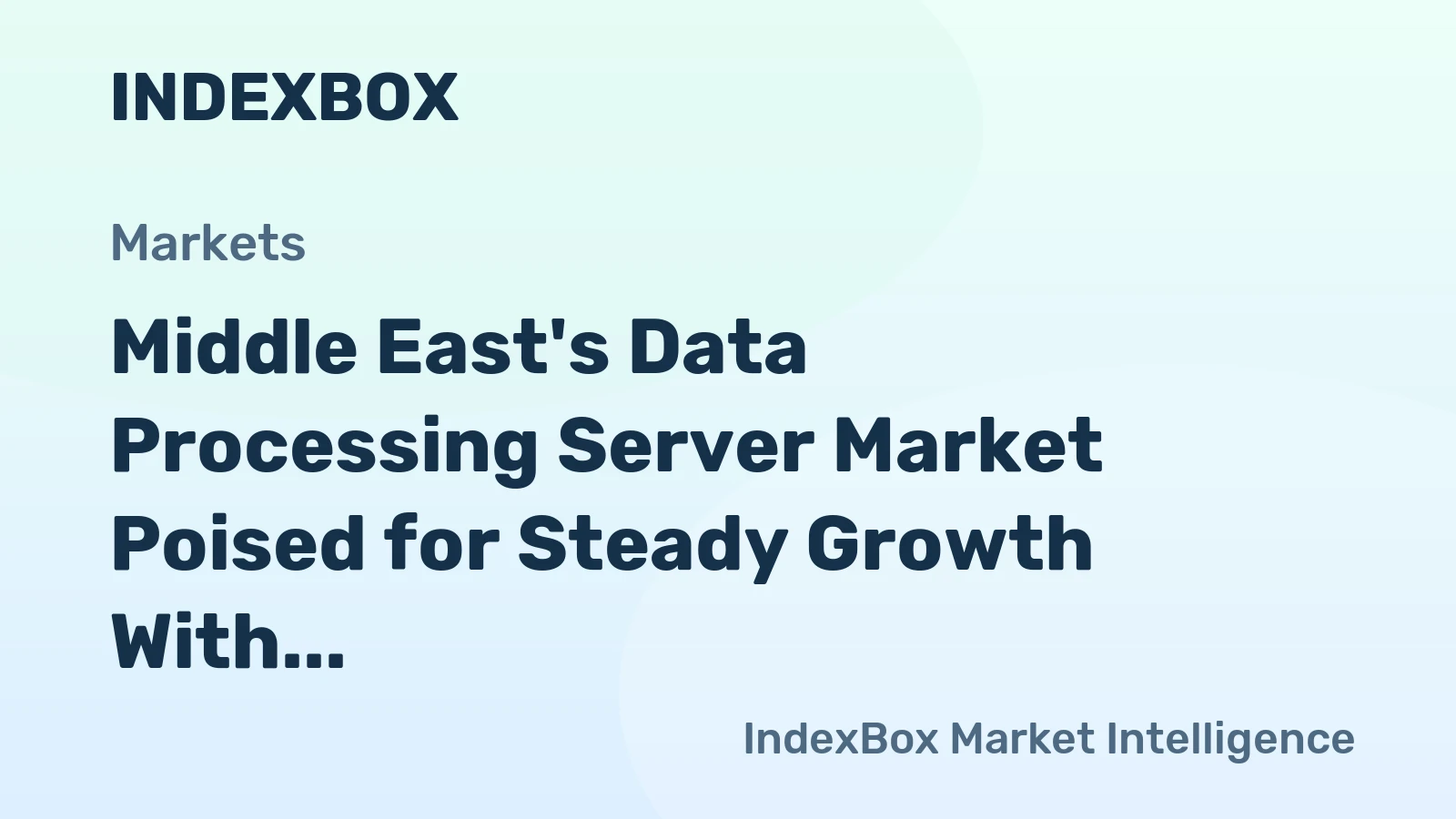 Middle East's Data Processing Server Market Poised for Steady Growth With a 3.6% CAGR in Value Through 2035