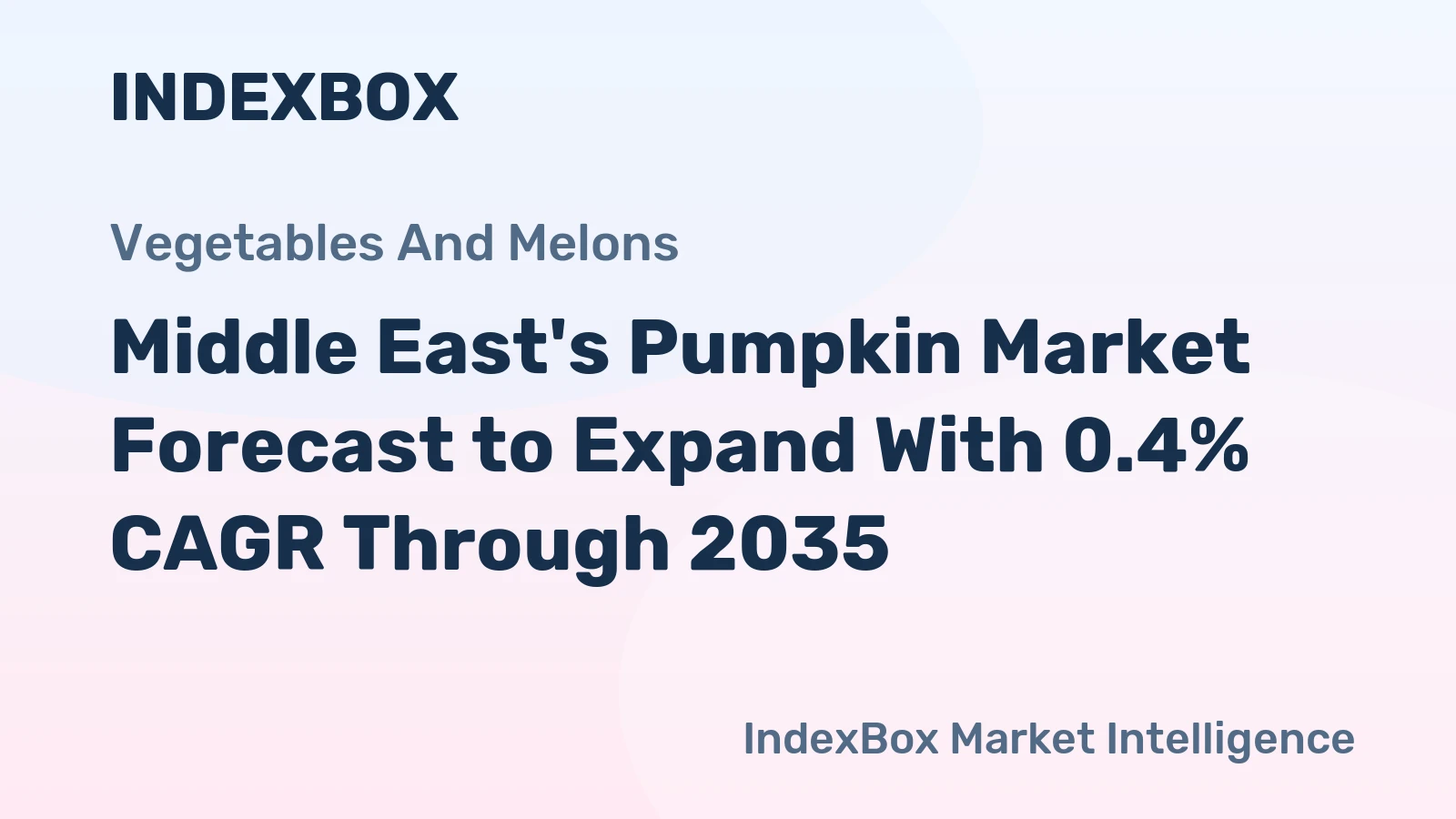 Middle East's Pumpkin Market Forecast to Expand With 0.4% CAGR Through 2035