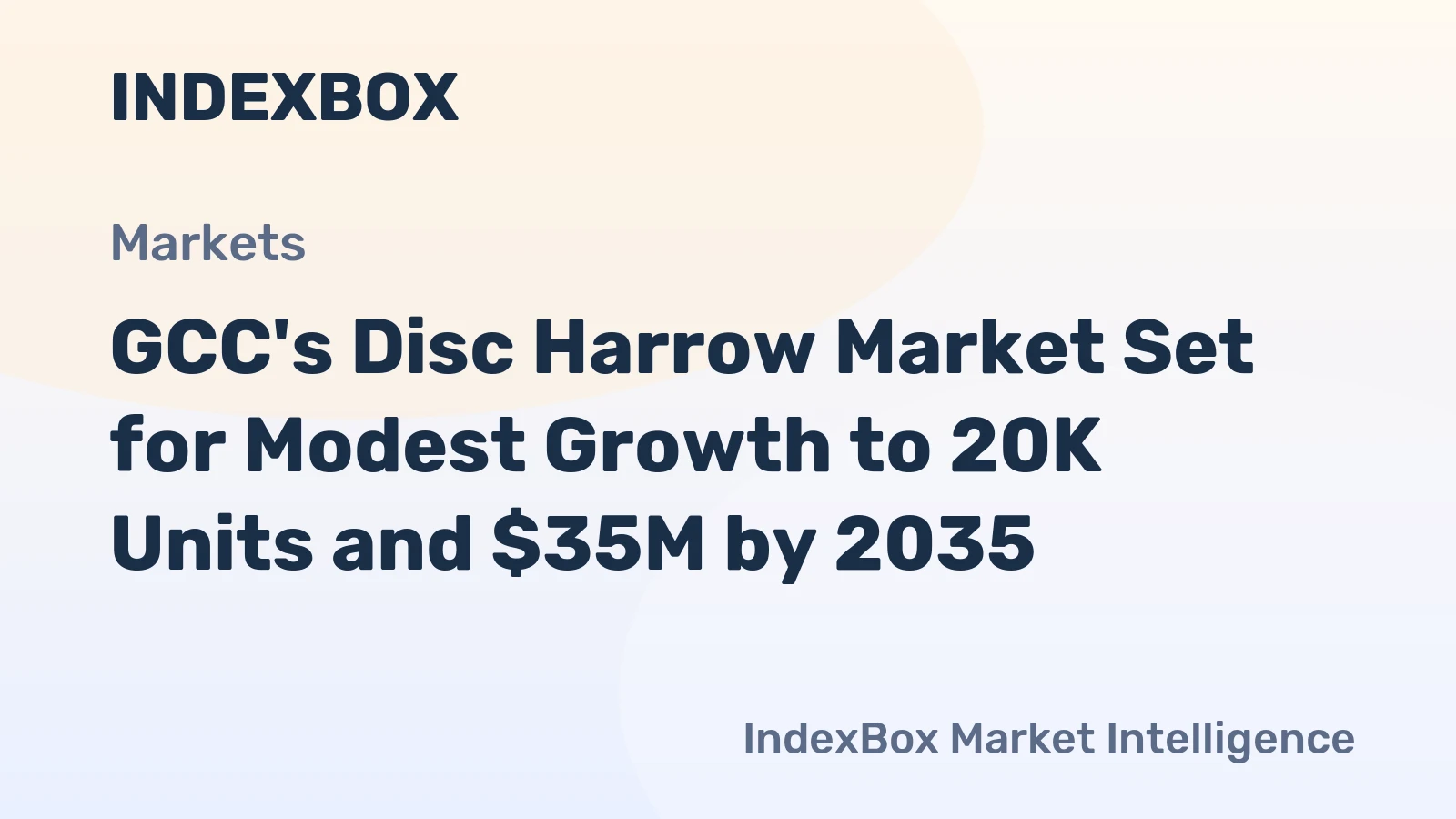 GCC's Disc Harrow Market Set for Modest Growth to 20K Units and $35M by 2035