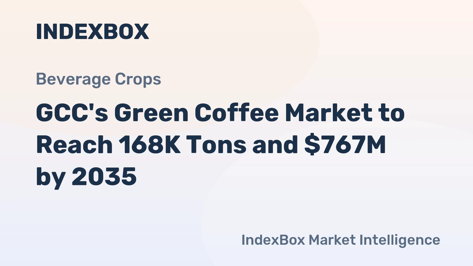 GCC's Green Coffee Market to Reach 168K Tons and $767M by 2035