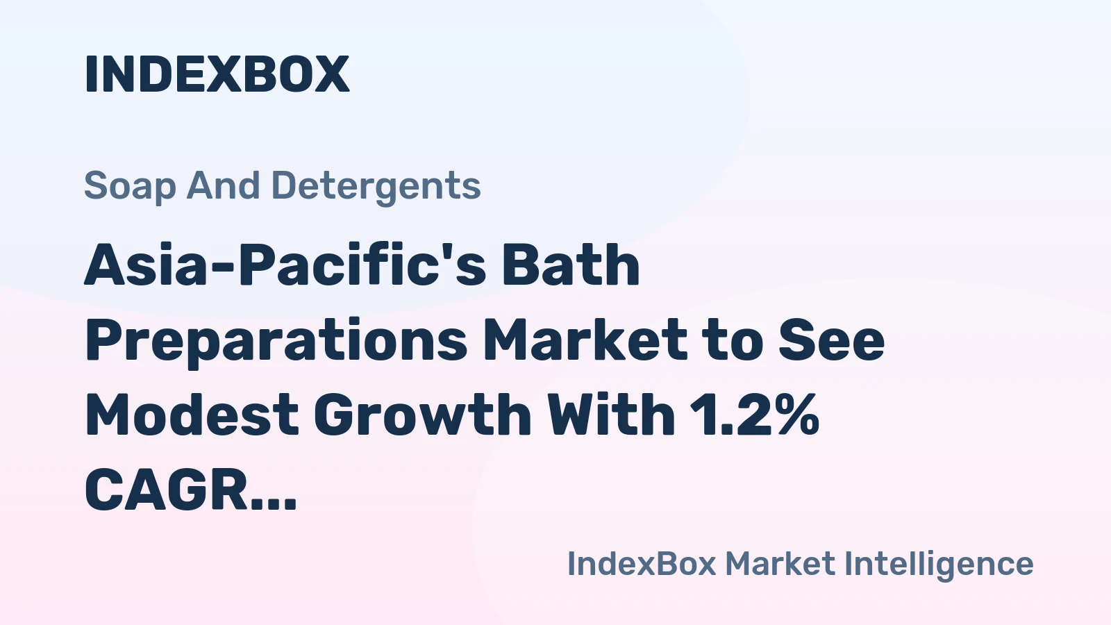 Asia-Pacific's Bath Preparations Market to See Modest Growth With 1.2% CAGR Through 2035