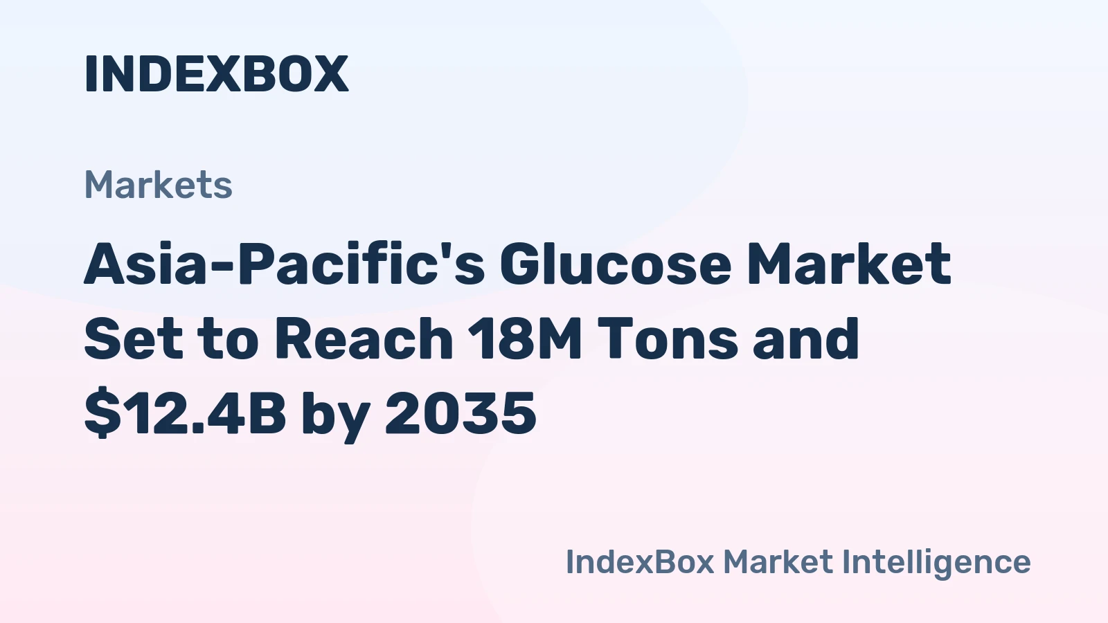 Asia-Pacific's Glucose Market Set to Reach 18M Tons and $12.4B by 2035