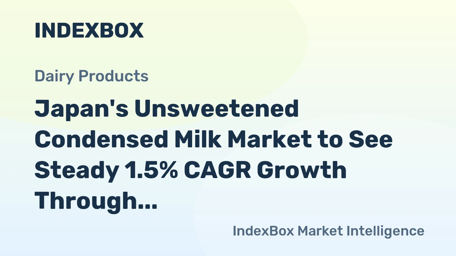 Japan's Unsweetened Condensed Milk Market to See Steady 1.5% CAGR Growth Through 2035