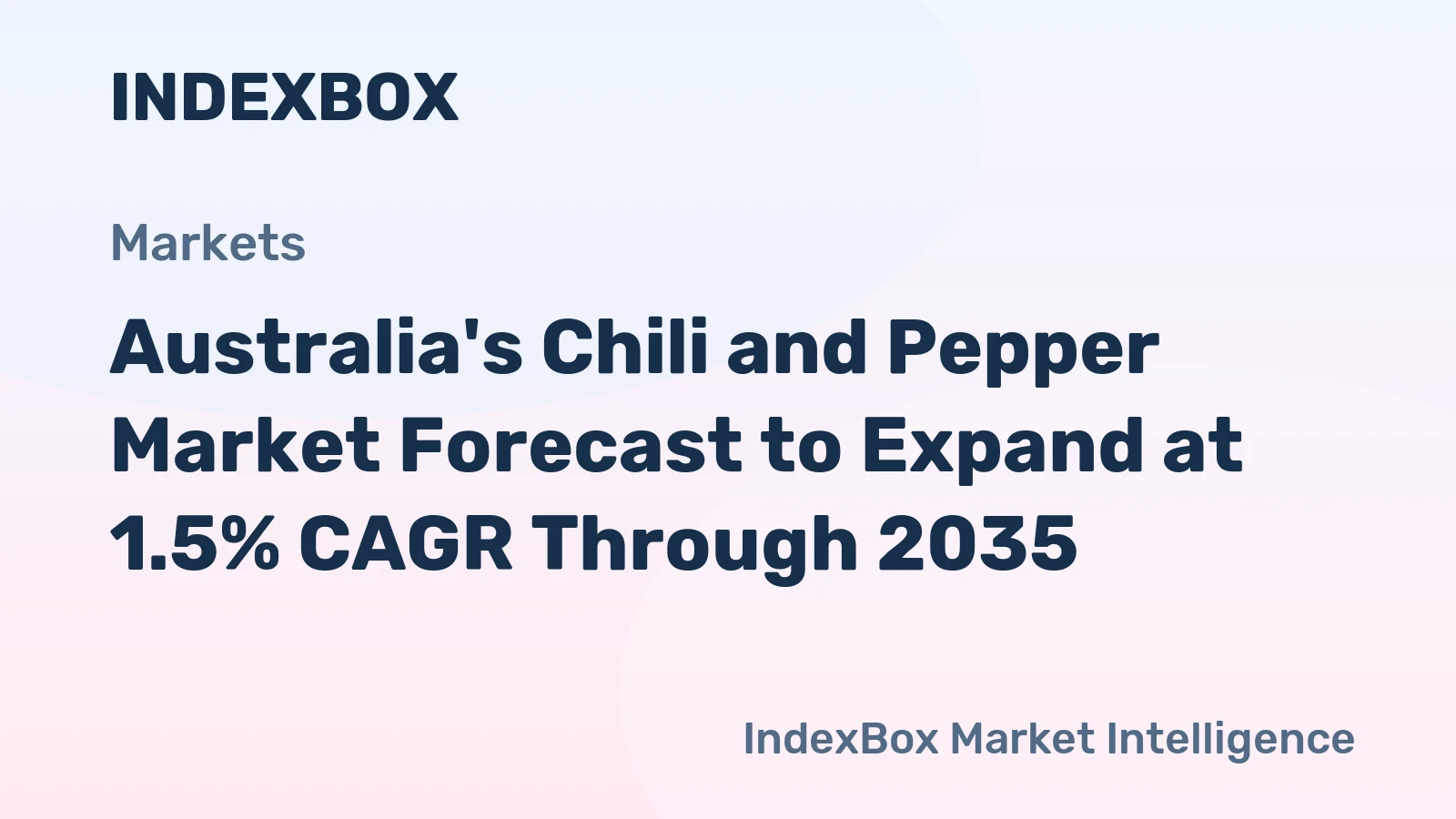 Australia's Chili and Pepper Market Forecast to Expand at 1.5% CAGR Through 2035