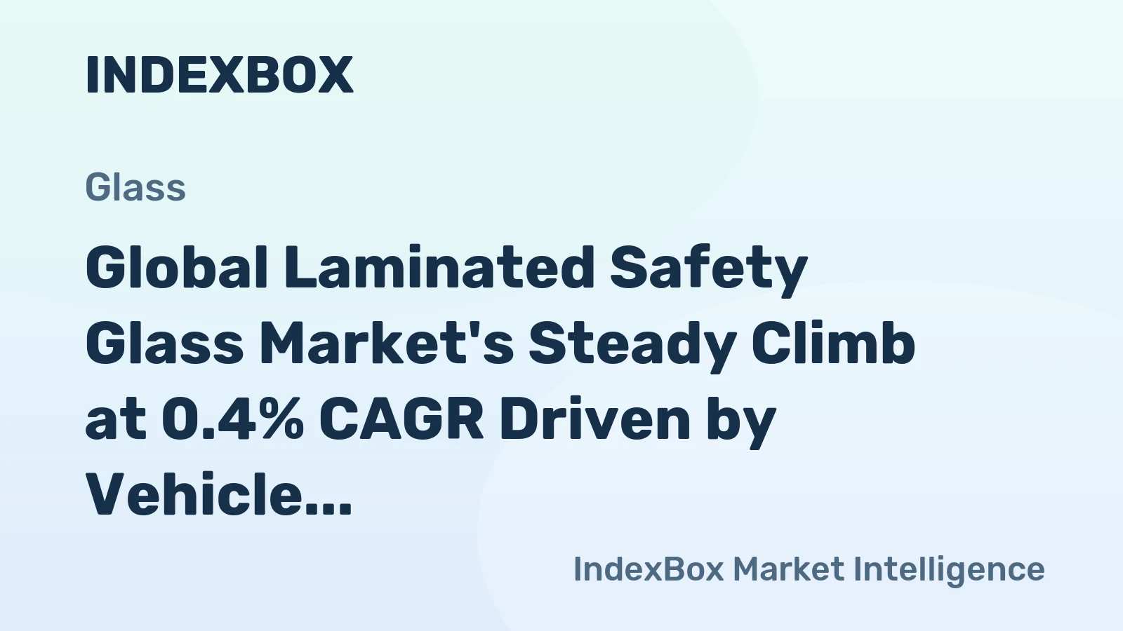 Global Laminated Safety Glass Market's Steady Climb at 0.4% CAGR Driven by Vehicle Demand