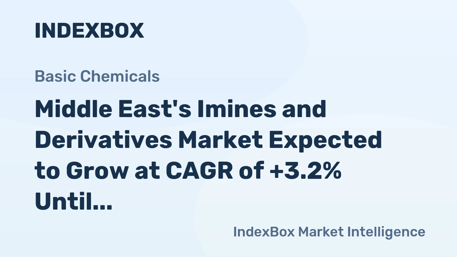 Middle East's Imines and Derivatives Market Expected to Grow at CAGR of +3.2% Until 2035
