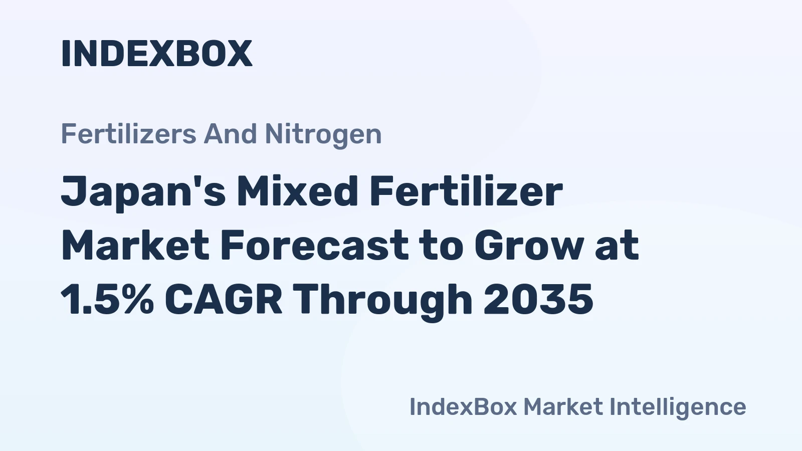 Japan's Mixed Fertilizer Market Forecast to Grow at 1.5% CAGR Through 2035