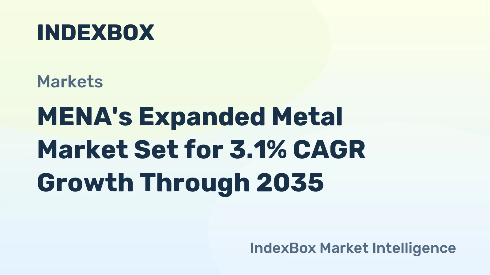 MENA's Expanded Metal Market Set for 3.1% CAGR Growth Through 2035