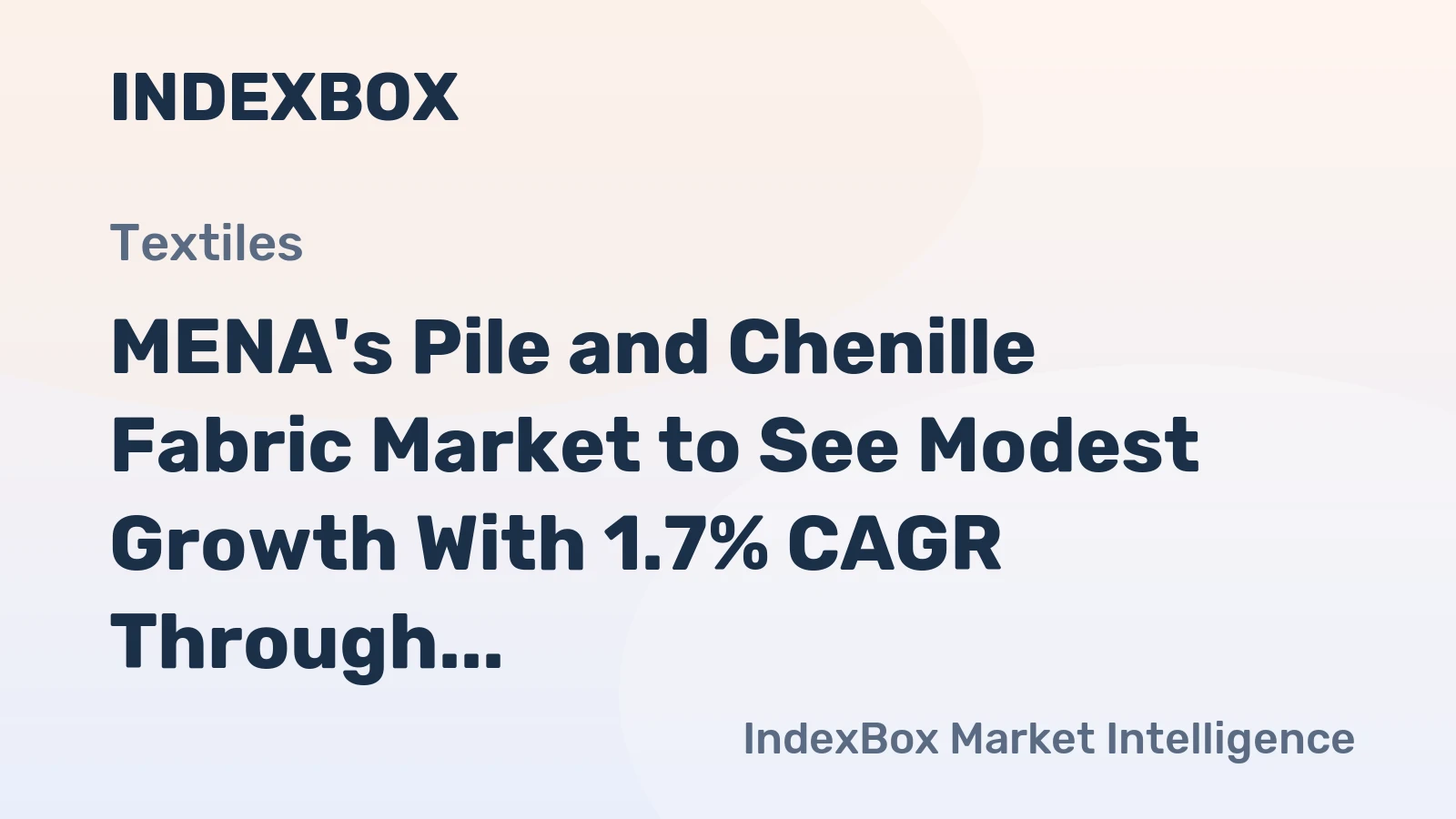 MENA's Pile and Chenille Fabric Market to See Modest Growth With 1.7% CAGR Through 2035