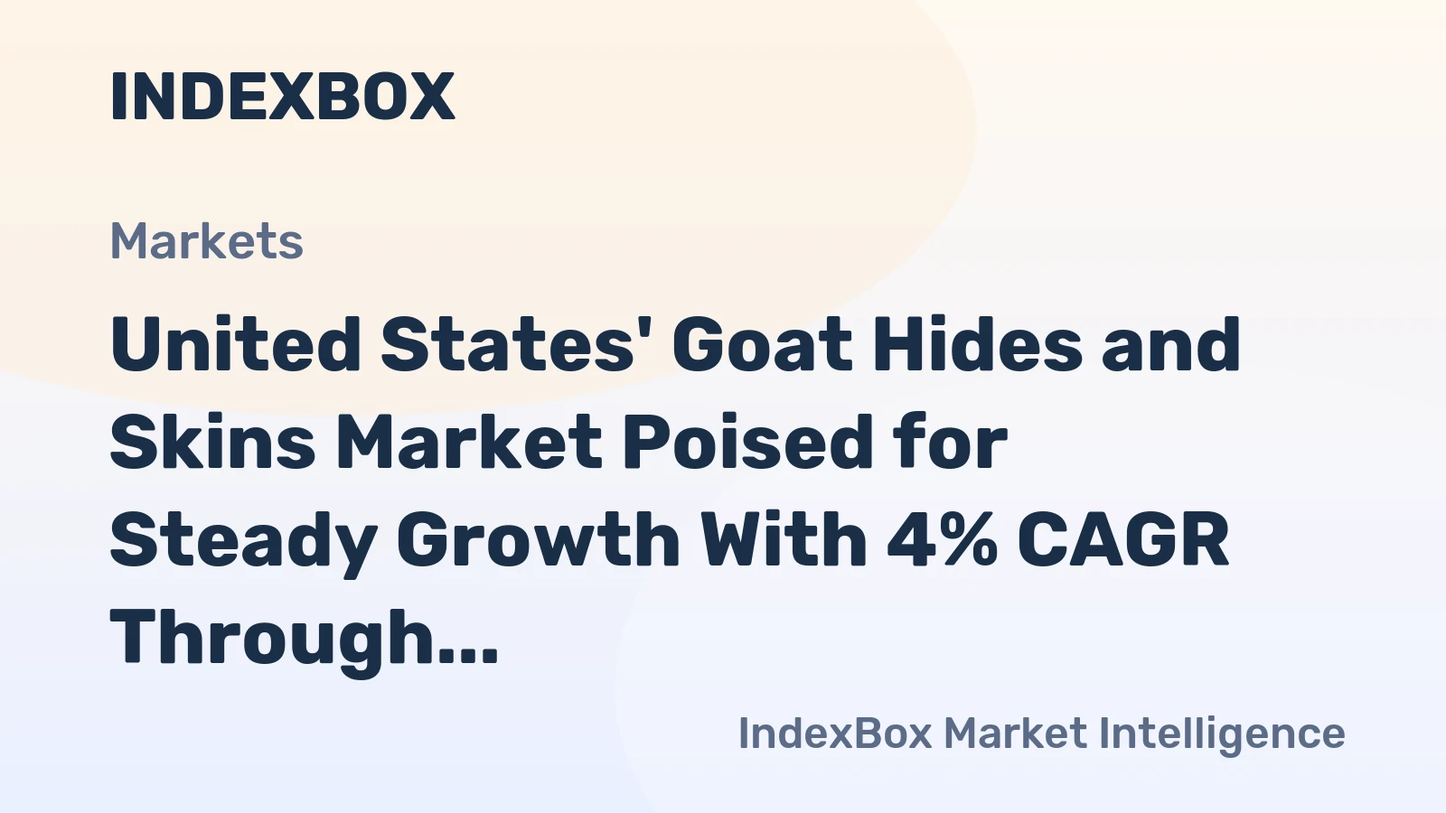 United States' Goat Hides and Skins Market Poised for Steady Growth With 4% CAGR Through 2035