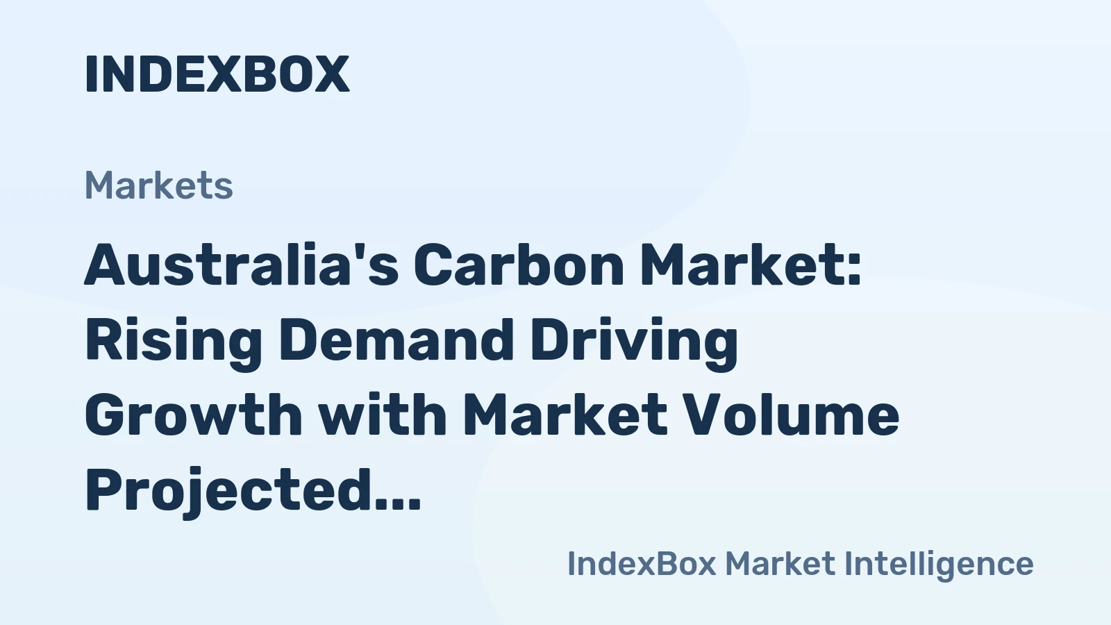 Australia's Carbon Market: Rising Demand Driving Growth with Market Volume Projected to Reach 9.4K Tons and Market Value to Reach $17M by 2035