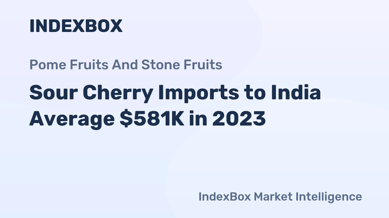 Sour Cherry Imports to India Average $581K in 2023