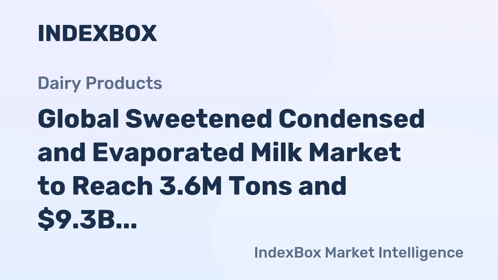 Global Sweetened Condensed and Evaporated Milk Market to Reach 3.6M Tons and $9.3B by 2035