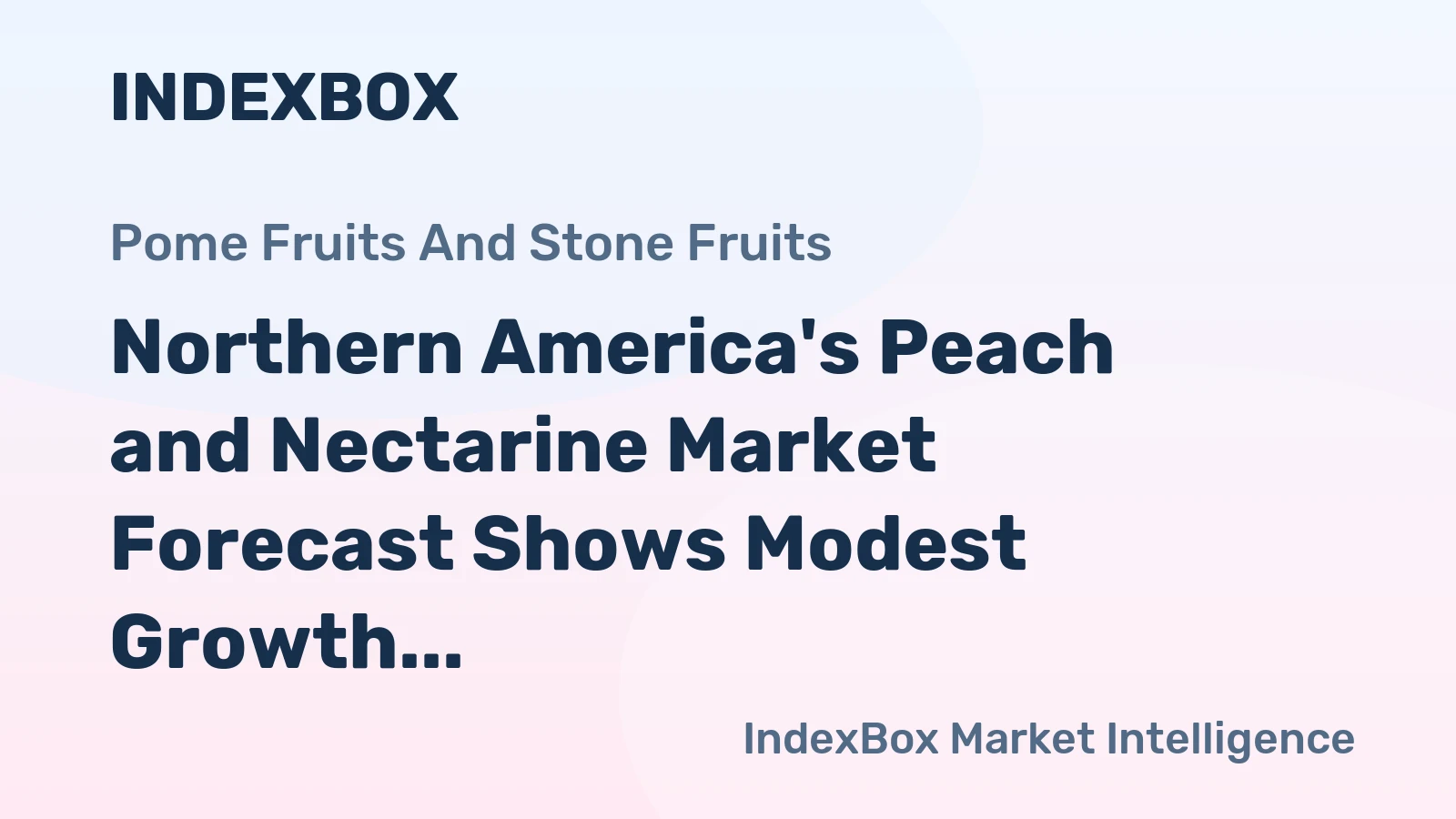 Northern America's Peach and Nectarine Market Forecast Shows Modest Growth With a 1.6% CAGR in Value