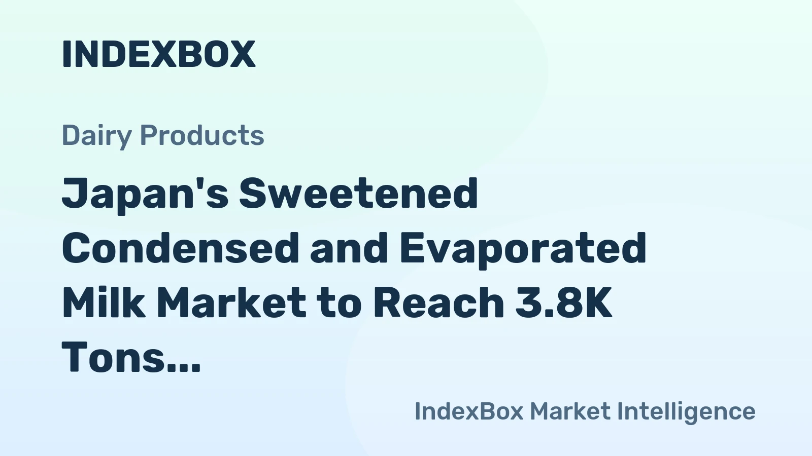 Japan's Sweetened Condensed and Evaporated Milk Market to Reach 3.8K Tons and $23M by 2035