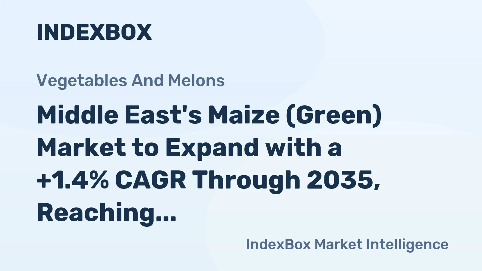 Middle East's Maize (Green) Market to Expand with a +1.4% CAGR Through 2035, Reaching $664M in Value
