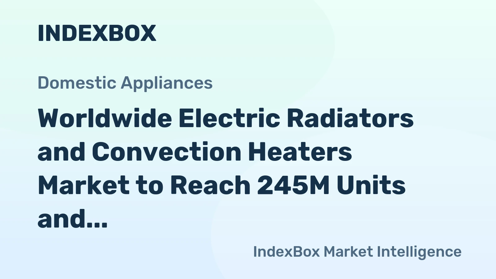 Worldwide Electric Radiators and Convection Heaters Market to Reach 245M Units and $7.4B by 2035
