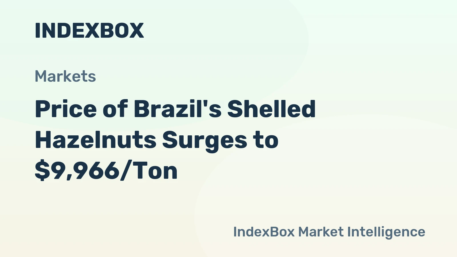 Price of Brazil's Shelled Hazelnuts Surges to $9,966/Ton