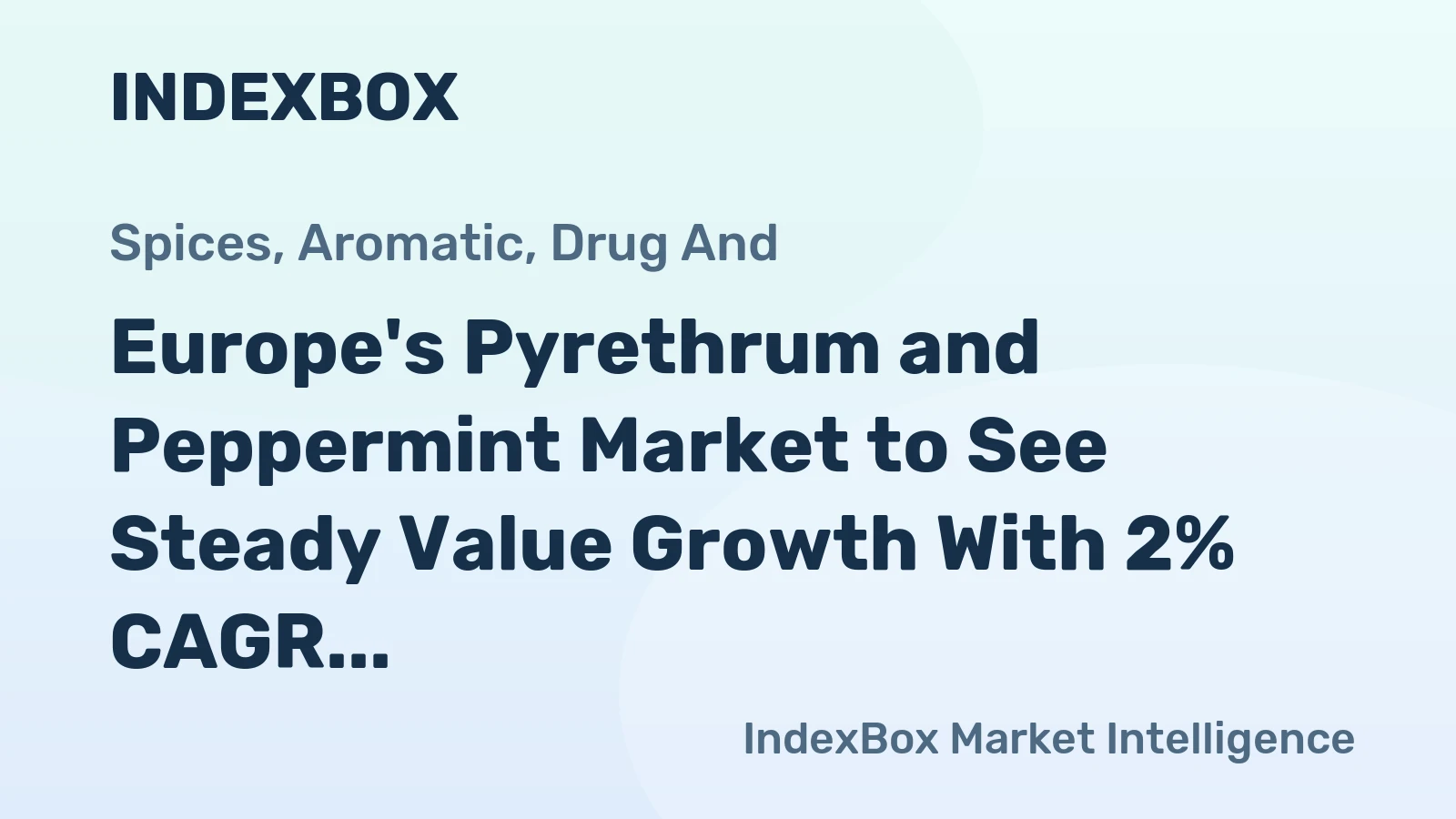 Europe's Pyrethrum and Peppermint Market to See Steady Value Growth With 2% CAGR Through 2035