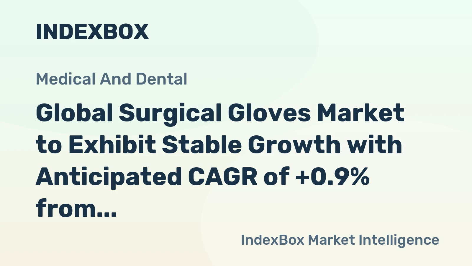 Global Surgical Gloves Market to Exhibit Stable Growth with Anticipated CAGR of +0.9% from 2024 to 2035