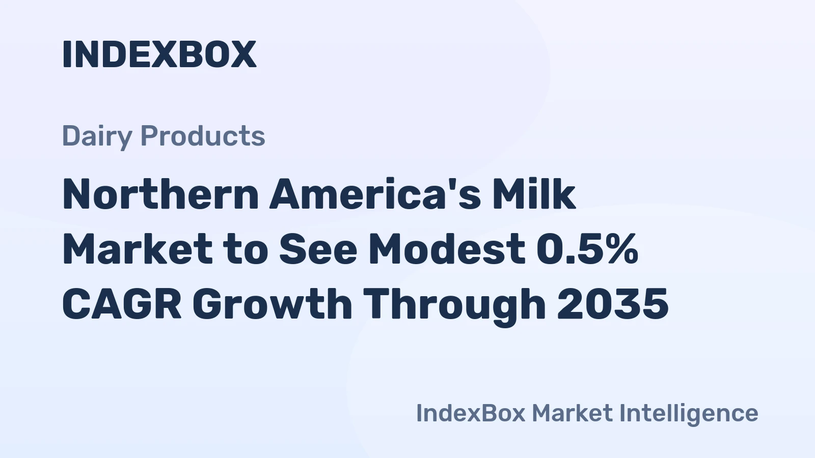 Northern America's Milk Market to See Modest 0.5% CAGR Growth Through 2035
