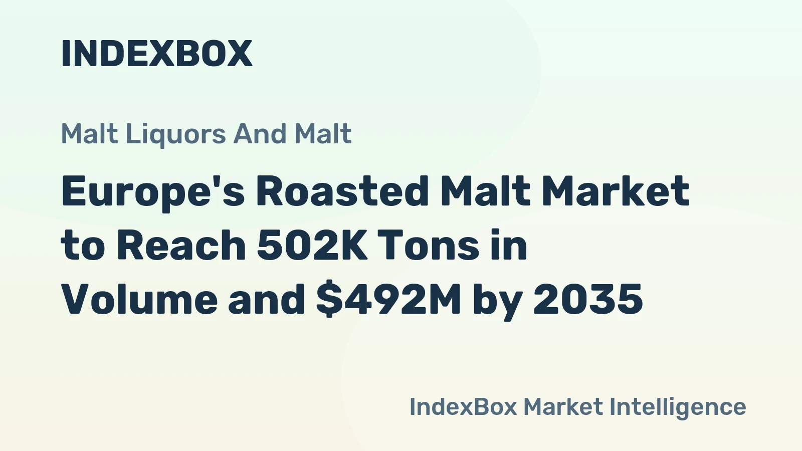 Europe's Roasted Malt Market to Reach 502K Tons in Volume and $492M by 2035
