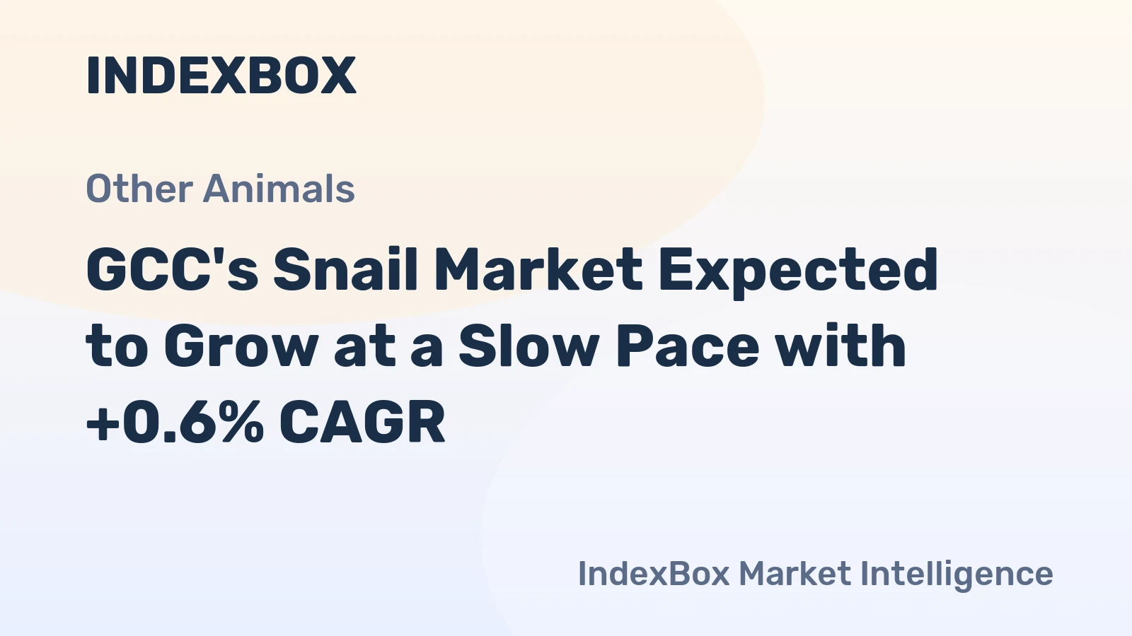 GCC's Snail Market Expected to Grow at a Slow Pace with +0.6% CAGR