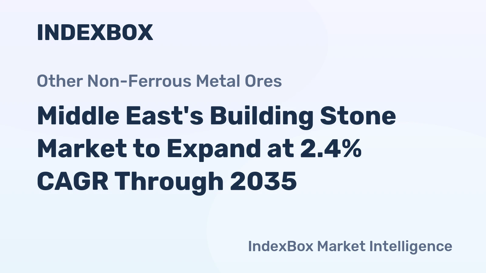 Middle East's Building Stone Market to Expand at 2.4% CAGR Through 2035
