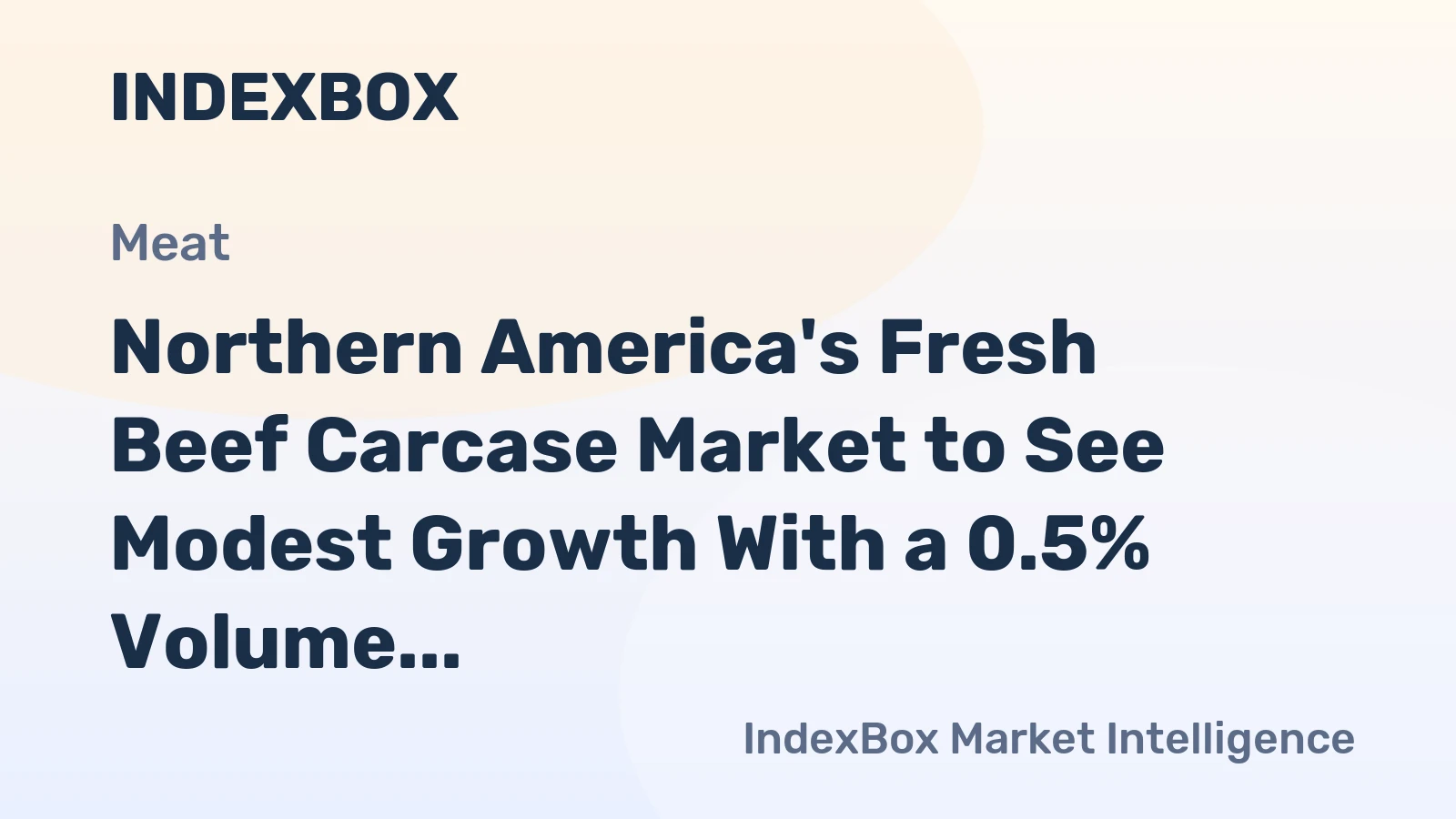 Northern America's Fresh Beef Carcase Market to See Modest Growth With a 0.5% Volume CAGR Through 2035