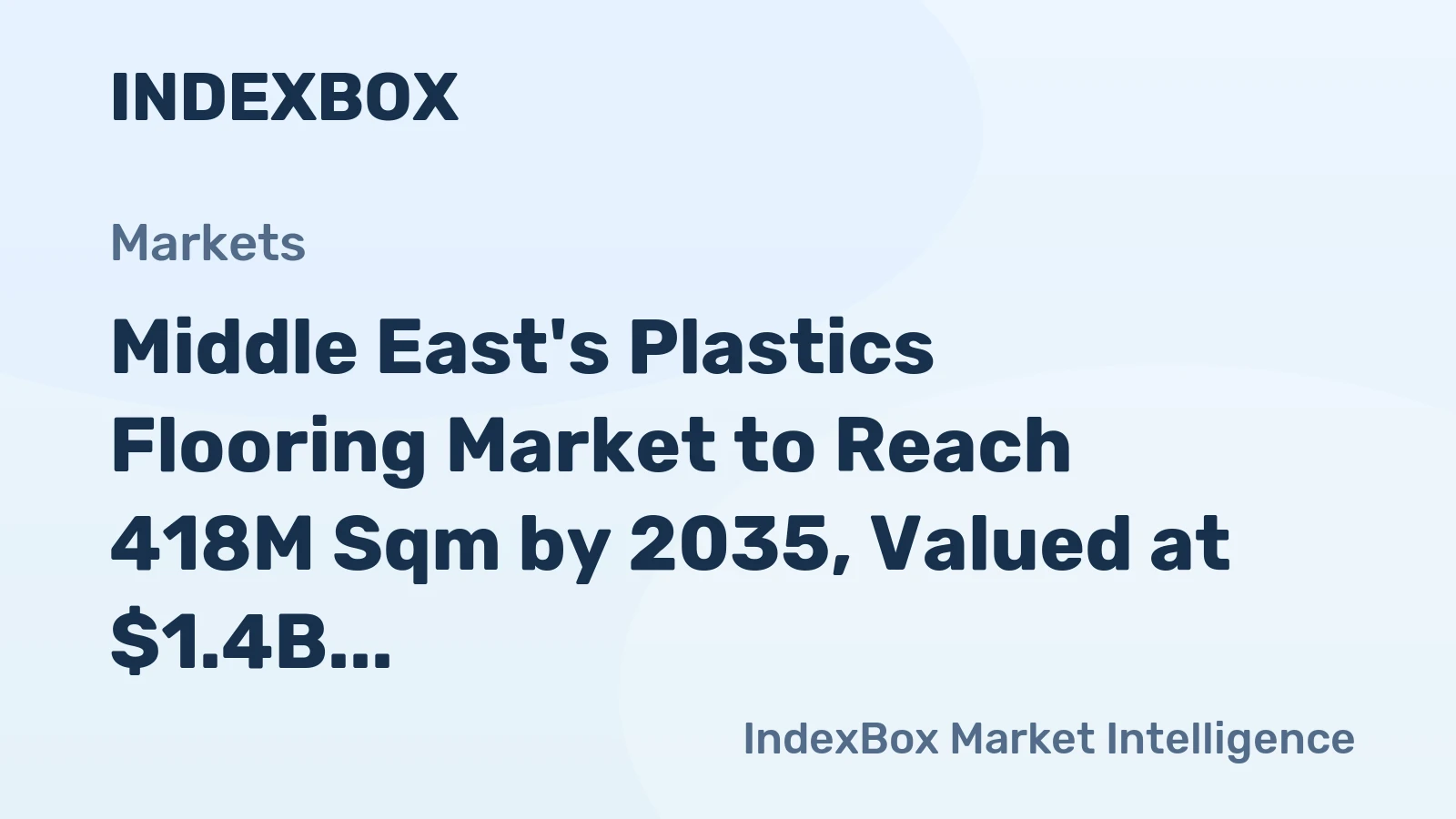 Middle East's Plastics Flooring Market to Reach 418M Sqm by 2035, Valued at $1.4B